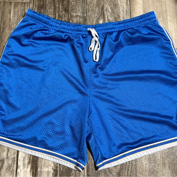 Nike | Shorts | Nike Blue Athletic Shorts With Drawstring And White ...